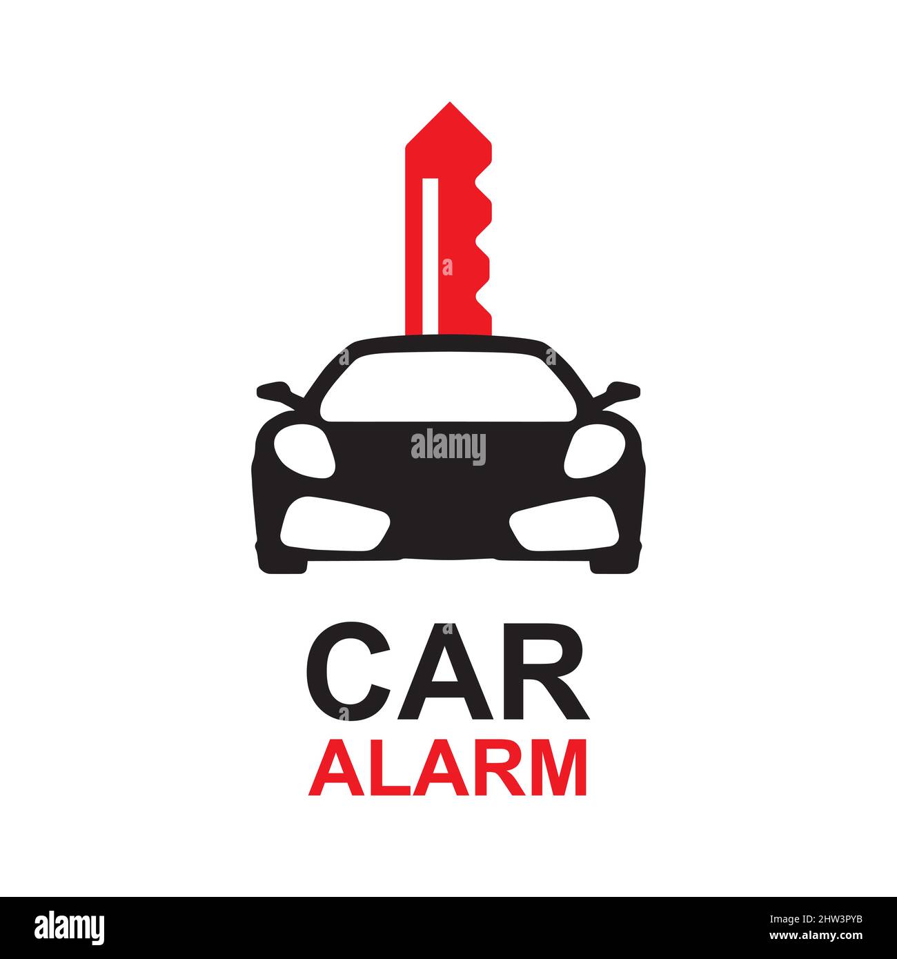vector logo of the car alarm installation service Stock Vector Image ...