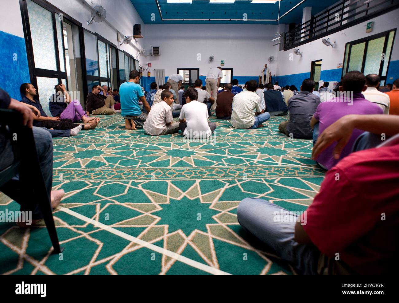 Segrate (Milano), Italy 07/09/2011: Friday prayer at the mosque ...
