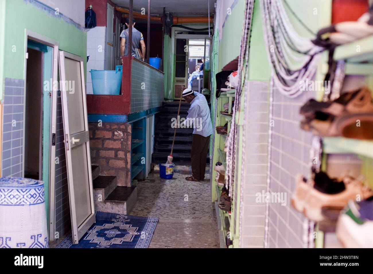 Naples, Italy 16/09/2010: Friday prayer, Mosque of Market Square ...
