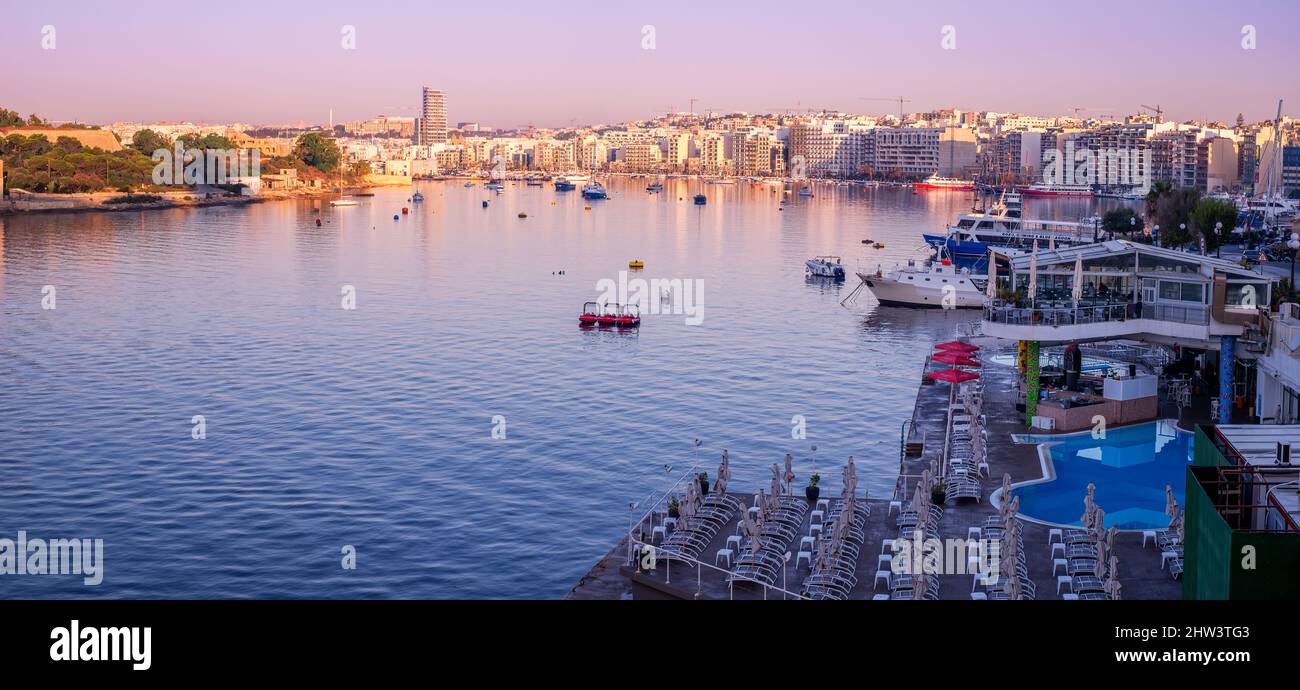 Sliema skyline sunset view hi-res stock photography and images - Alamy