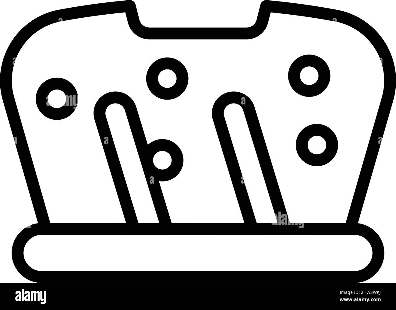 Windshield wiper windscreen icon outline vector. Car glass. Window rain ...