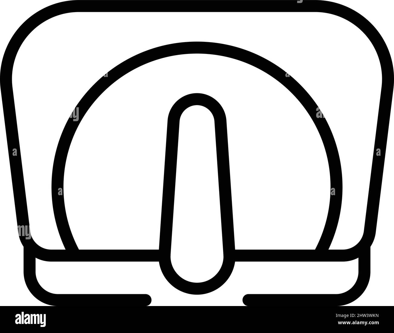Road windshield wiper icon outline vector. Car windscreen. Rain ...
