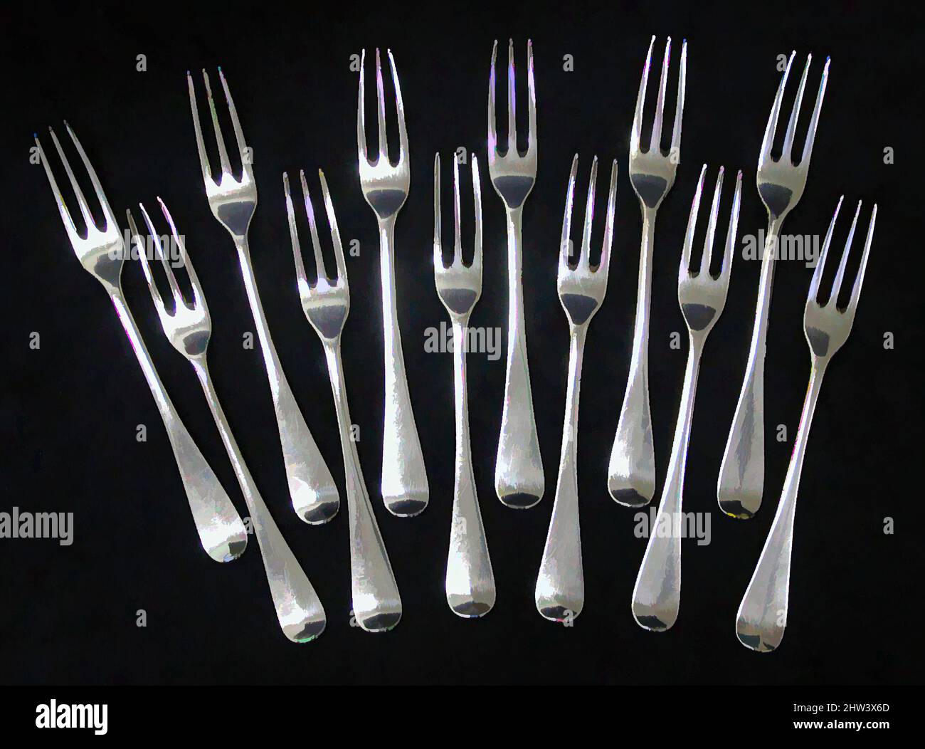 Art inspired by Dessert fork (one of twelve), John Linney, Thomas ...