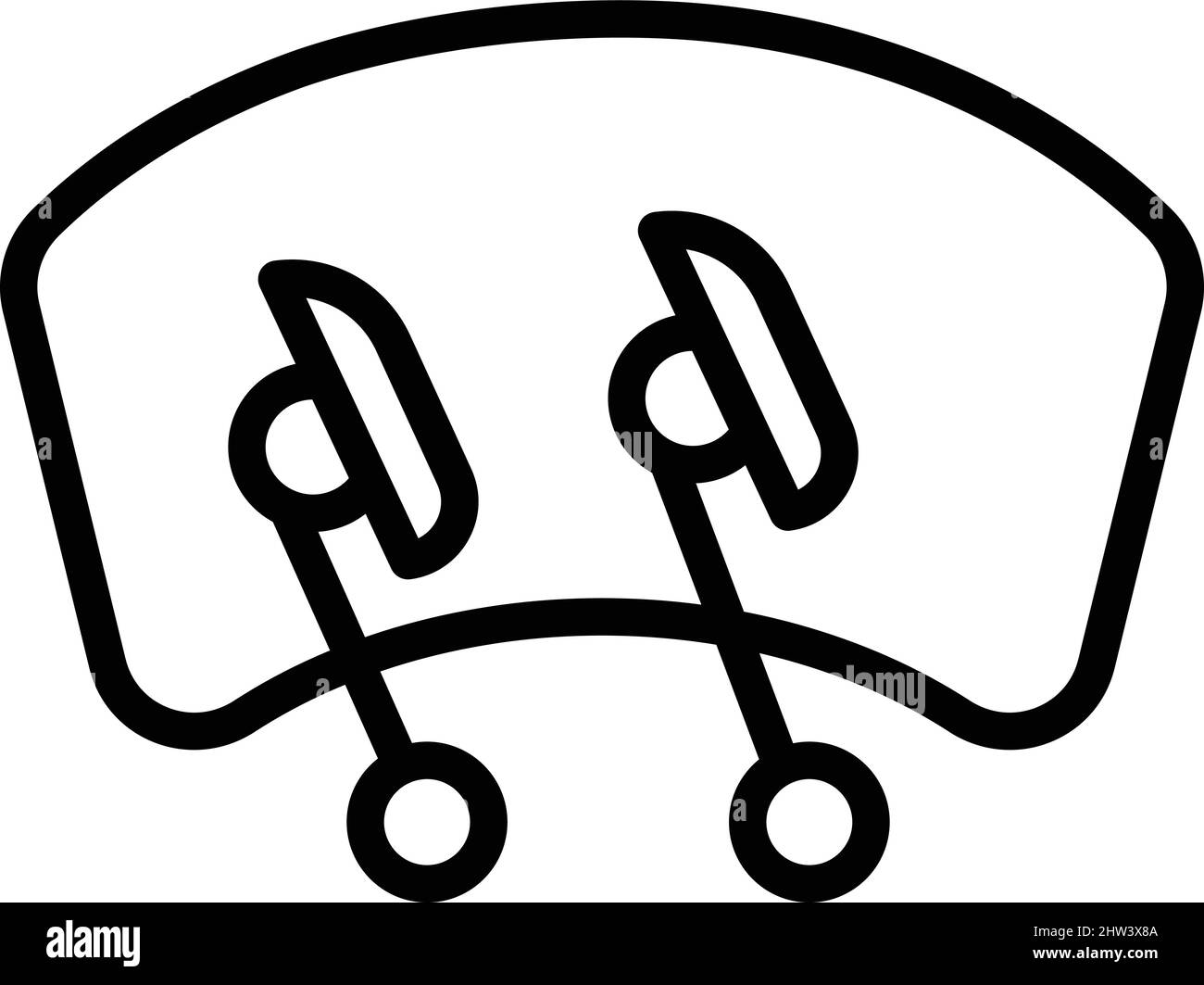 Cleaning windshield wiper icon outline vector. Car window. Auto blade ...