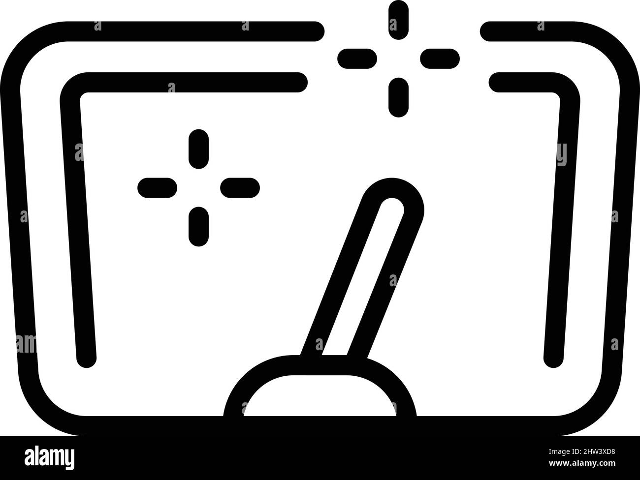 Clean windshield wiper icon outline vector. Glass window. Road repair ...