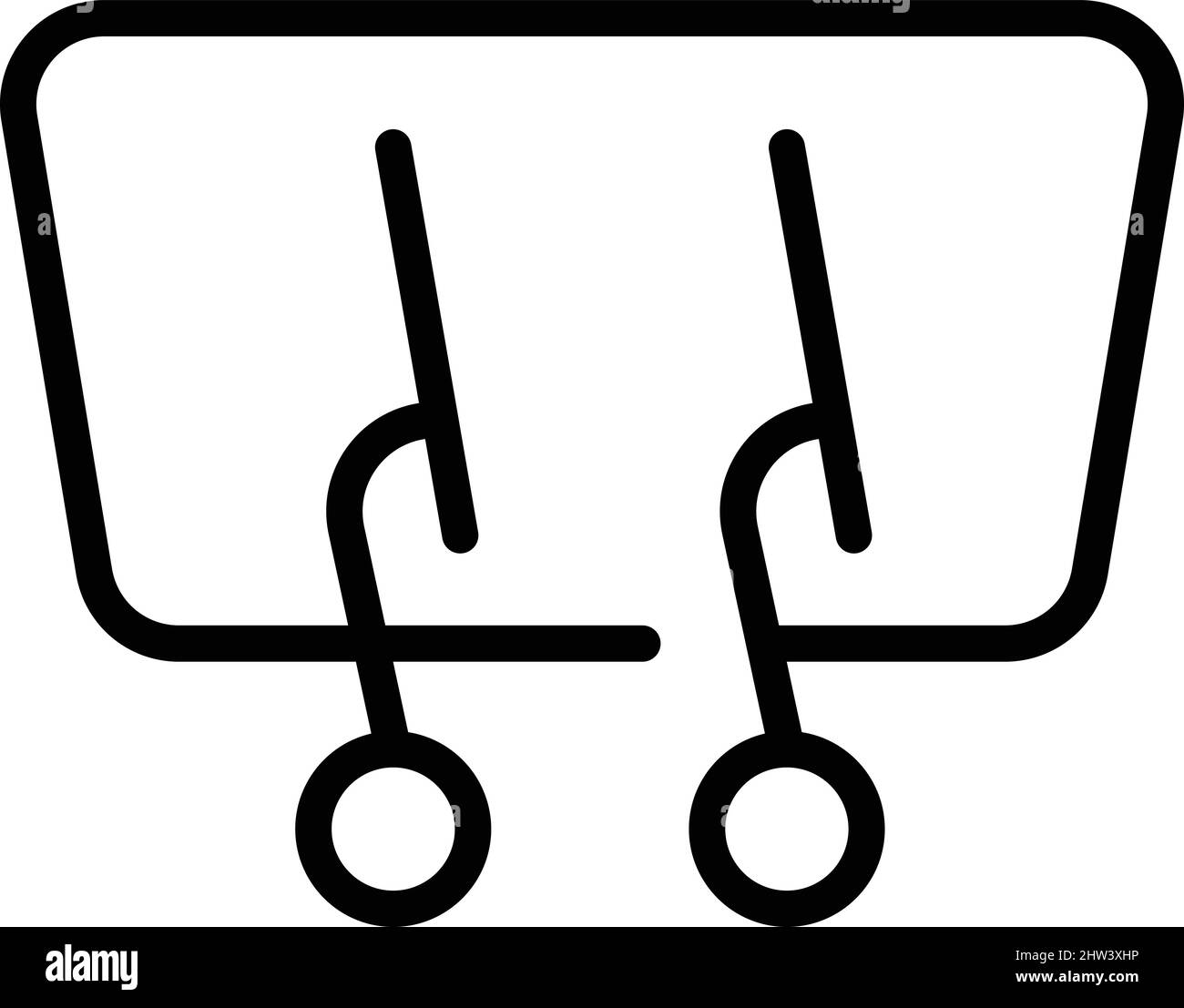 Front windshield wiper icon outline vector. Window rain. Blade repair ...