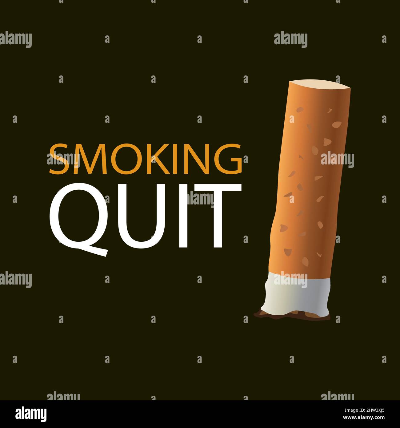 Vector logo, illustration call to quit smoking Stock Vector Image & Art ...