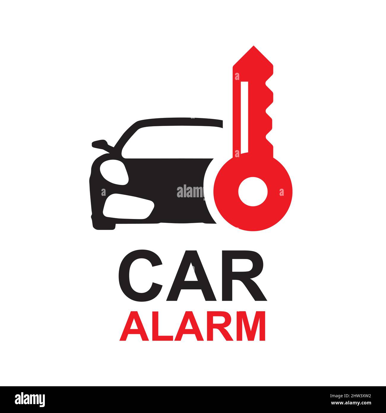 vector logo of the car alarm installation service Stock Vector Image ...