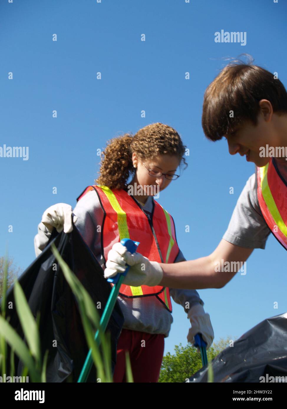 Teen Volunteer Litter Pick Up Stock Photo - Alamy