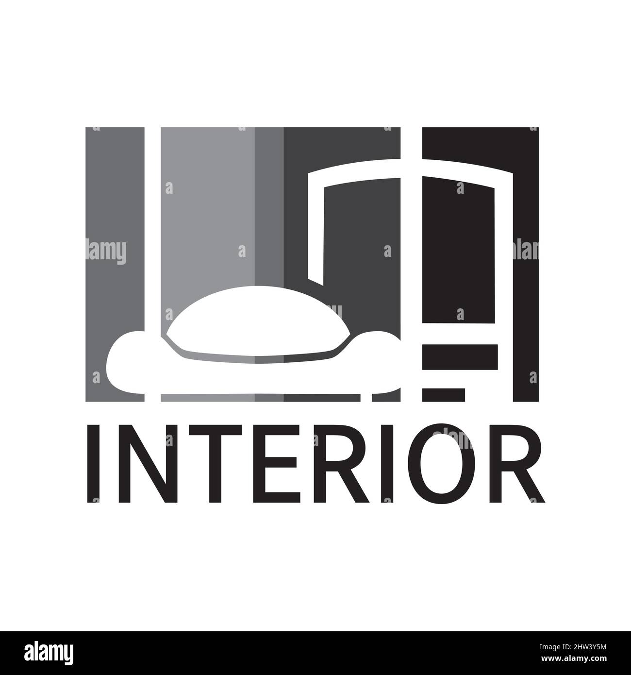 Vector logo interior design of a house, apartment Stock Vector Image ...