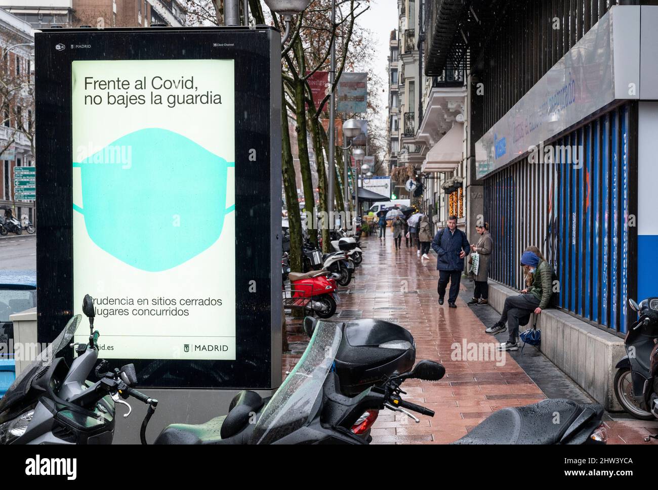 A LED street commercial advertisement reminds the public to be vigilant ...