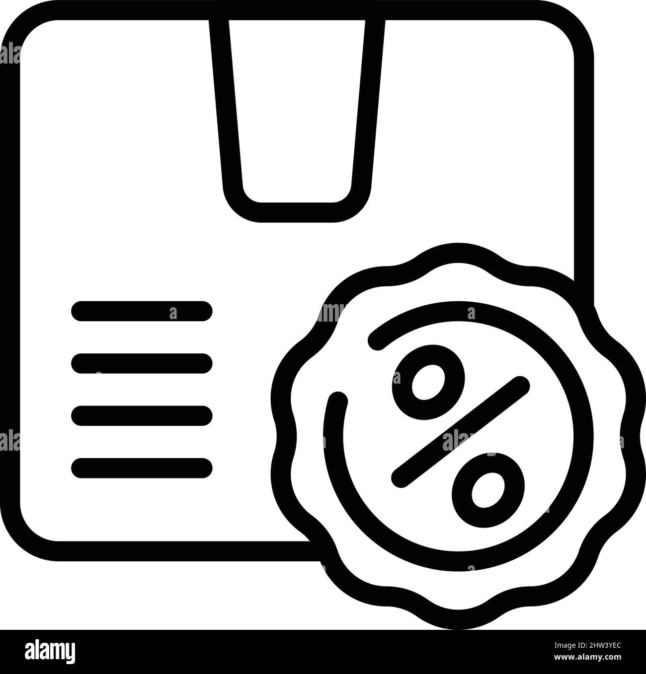 Sale parcel icon outline vector. Store order. Store pay Stock Vector ...