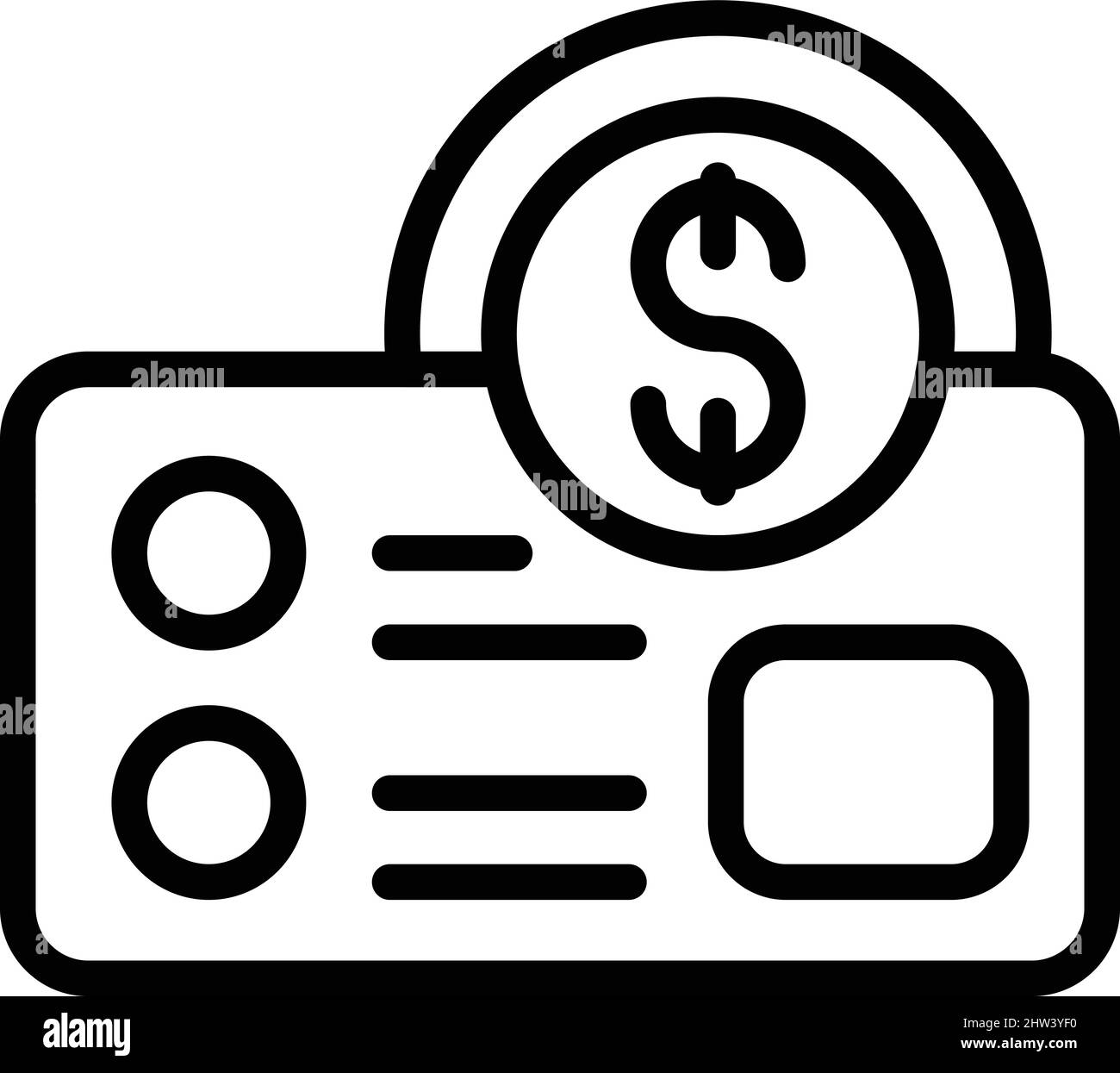 Money card icon outline vector. Online offer. Contract store Stock ...
