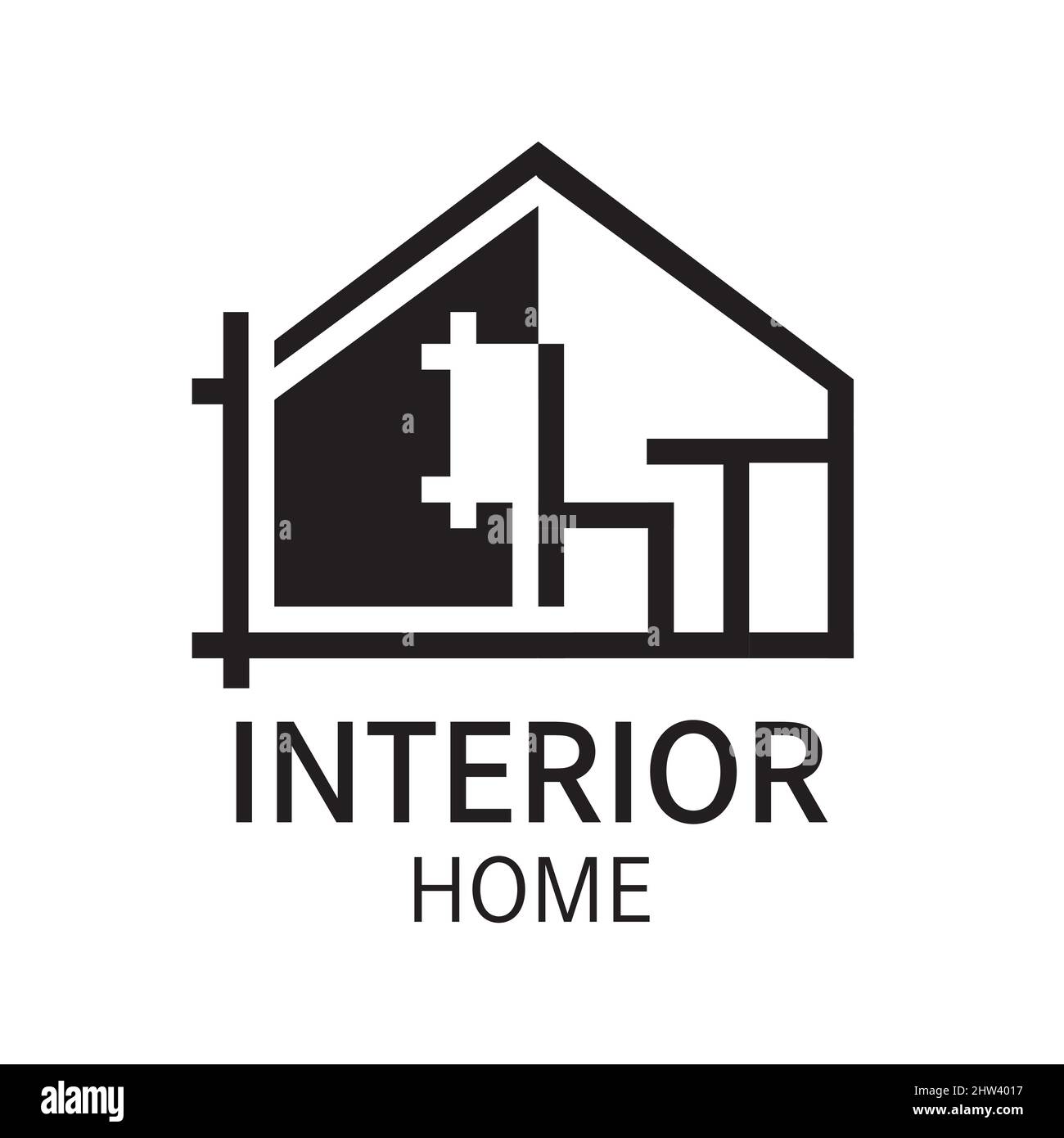 Vector logo interior design of a house, apartment Stock Vector Image ...