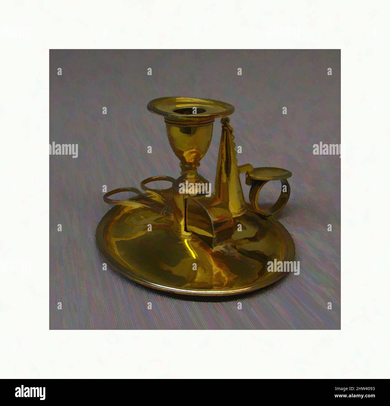 Art inspired by Chamber candlestick, 1801–2, British, London, Silver ...