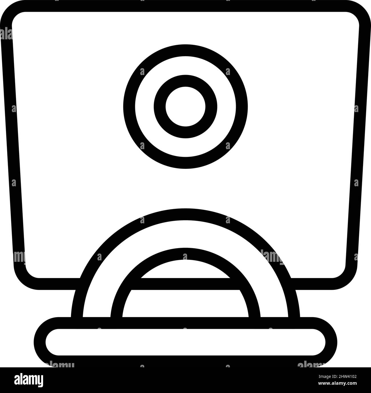 Spine laptop stand icon outline vector. Computer adjustable. Best work ...