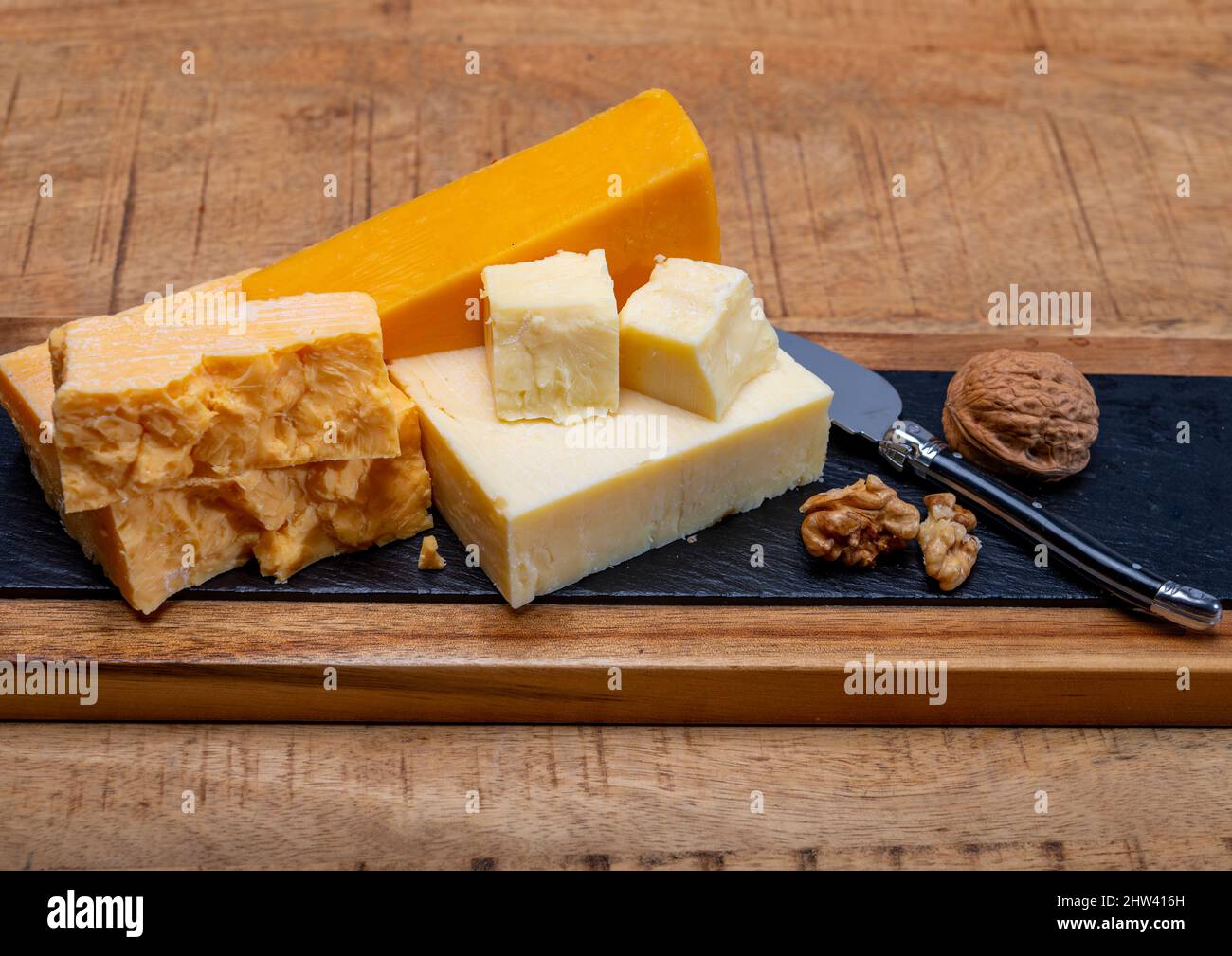 British cheeses collection, Scottish coloured and English matured ...