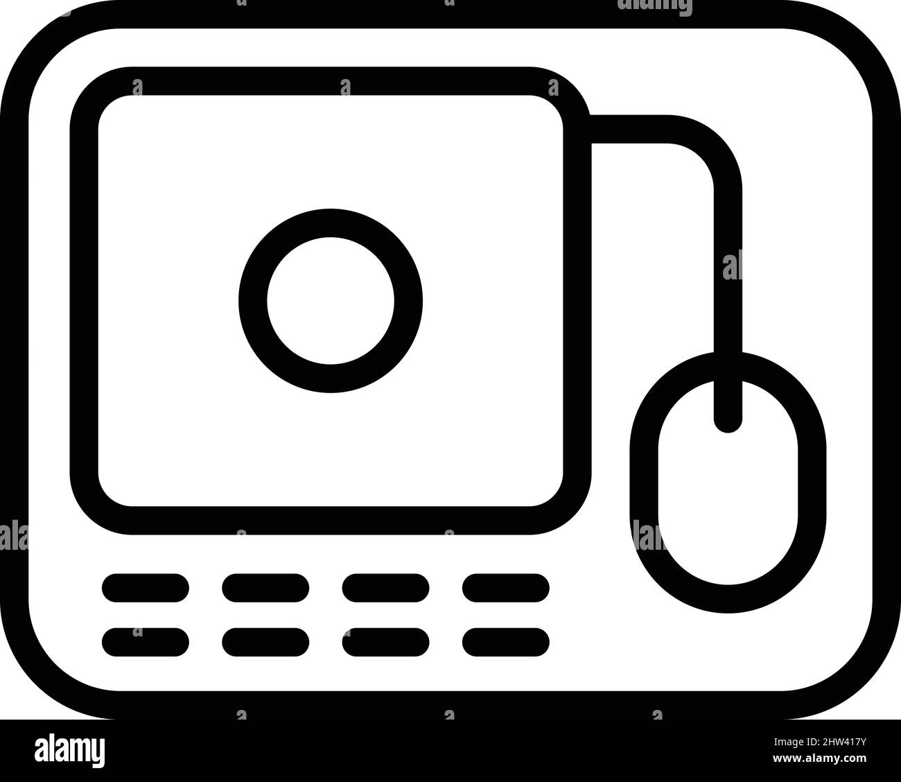 Rating laptop stand icon outline vector. Best work. Computer review ...