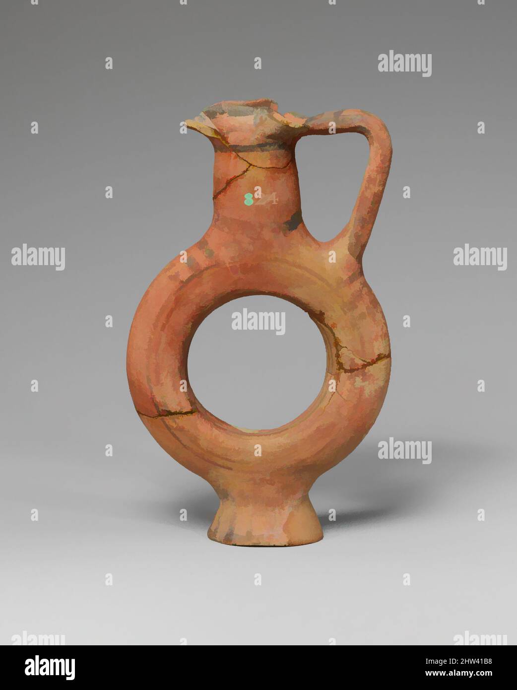 Art inspired by Terracotta flask with ring-shaped body, Cypro-Geometric ...