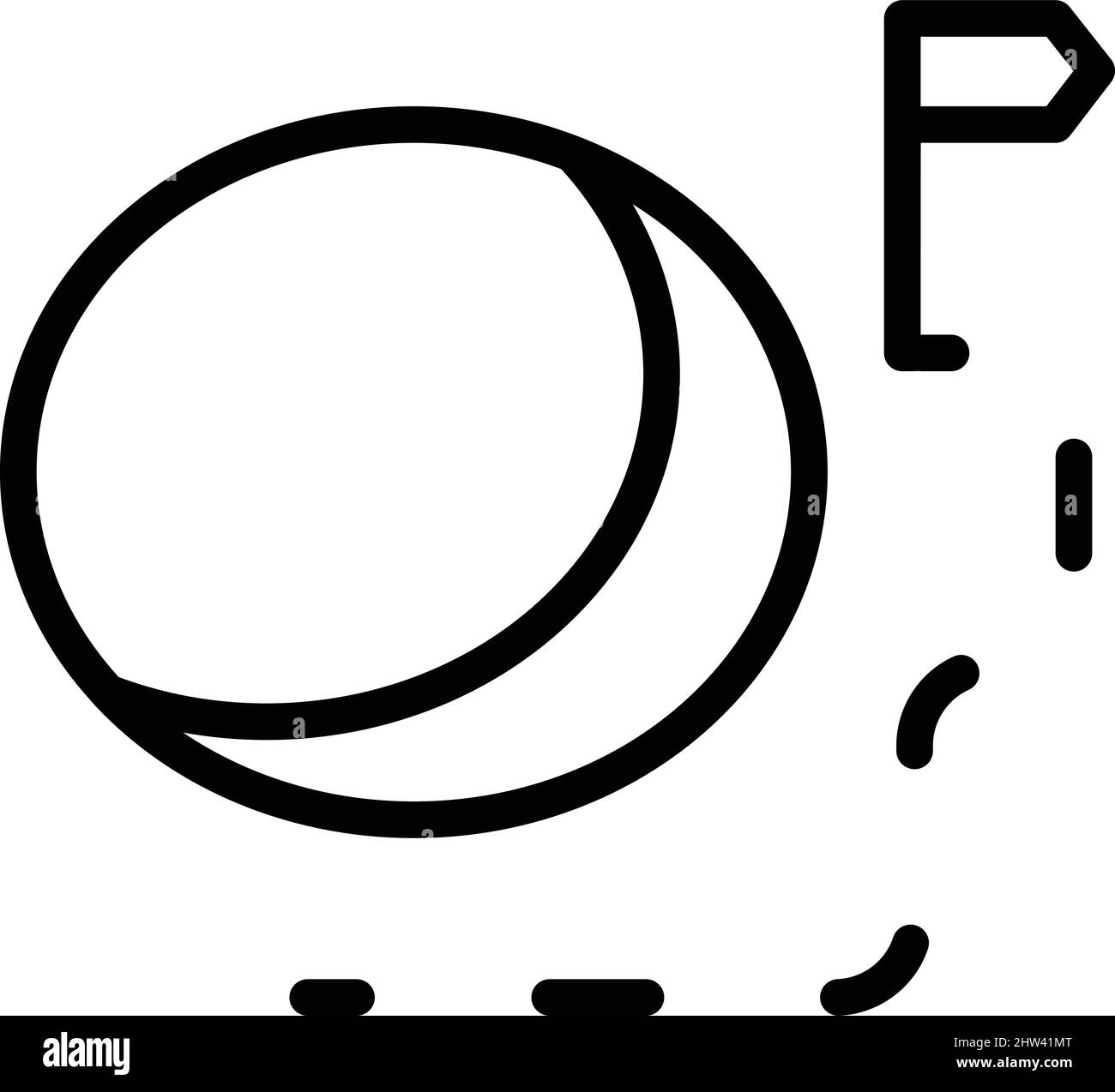 Trajectory icon outline vector. Part exam. Launch travel Stock Vector ...