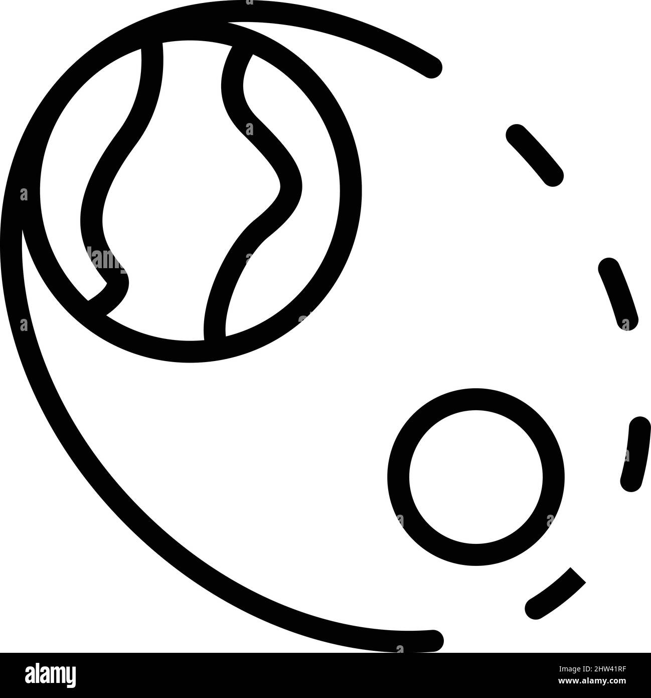 Earth trajectory icon outline vector. Travel space. Distance motion ...