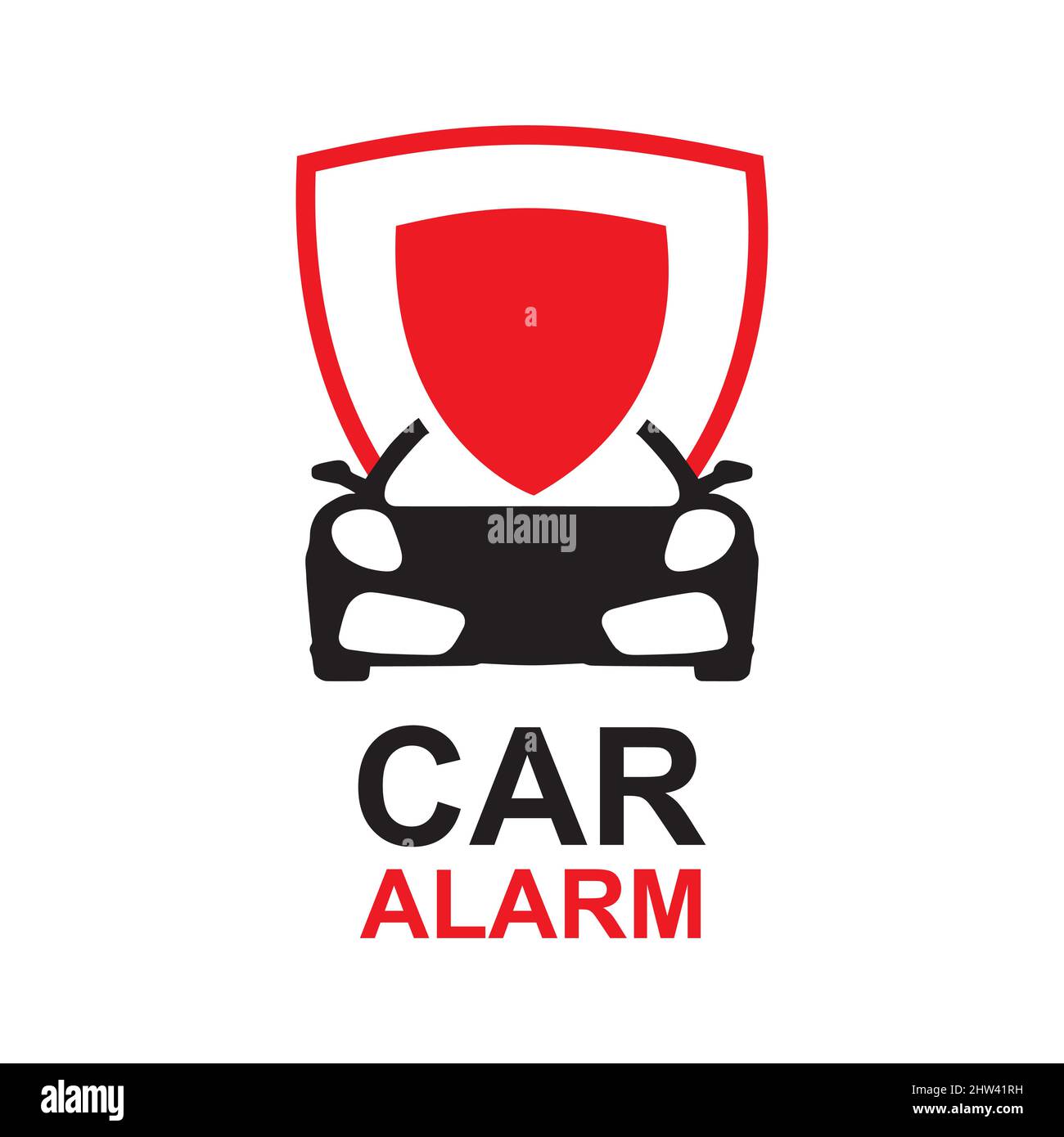 vector logo of the car alarm installation service Stock Vector Image ...
