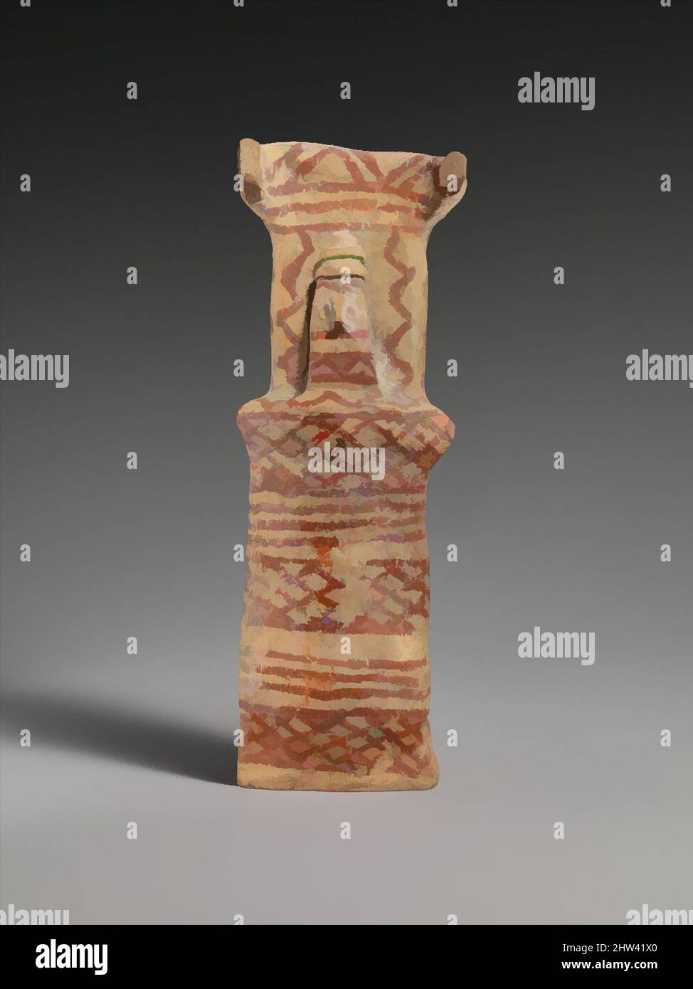 Art inspired by Terracotta statuette of cradle and infant, Middle ...