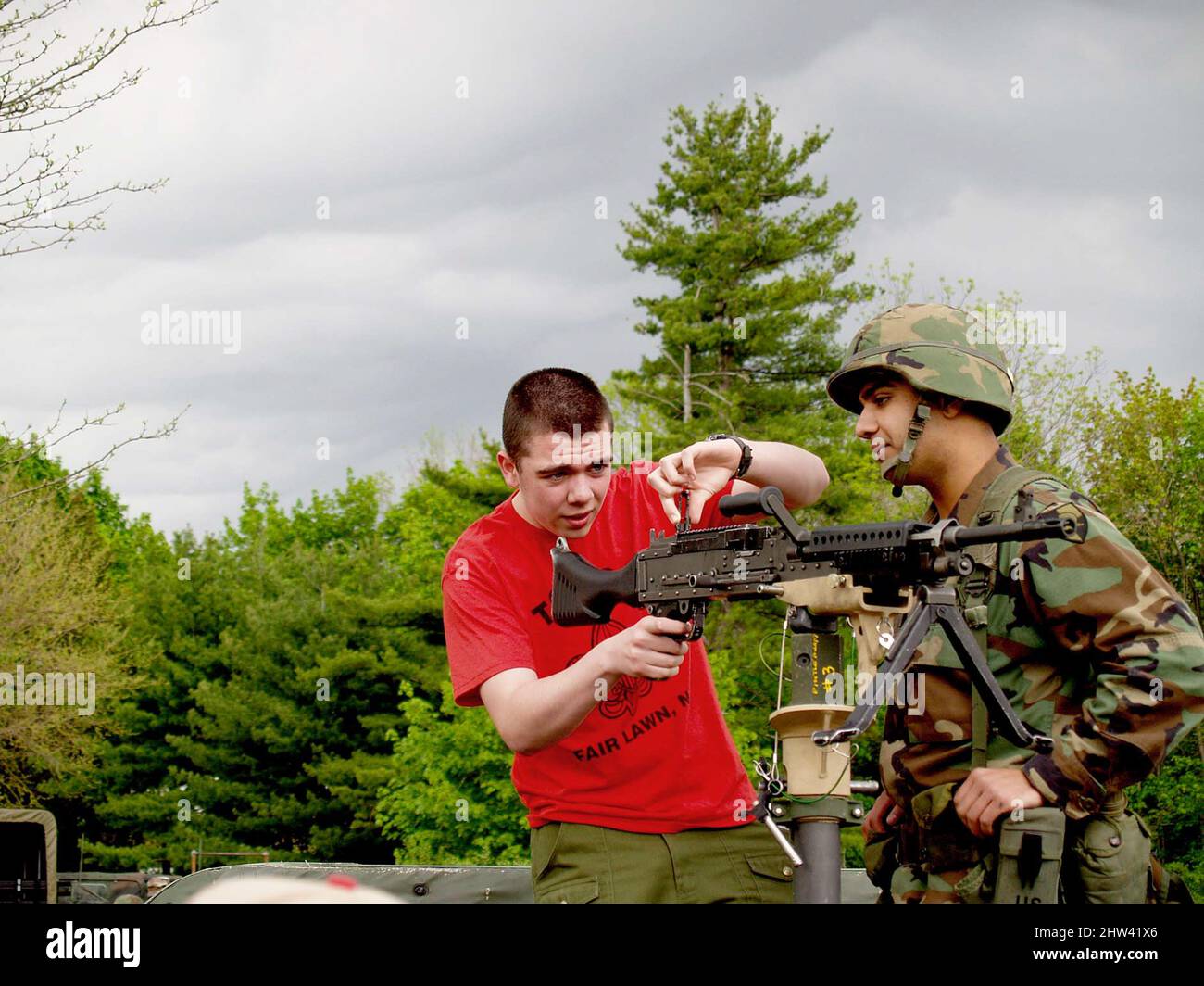 M249 light machine gun (LMG), also known as the M249 Squad Automatic ...