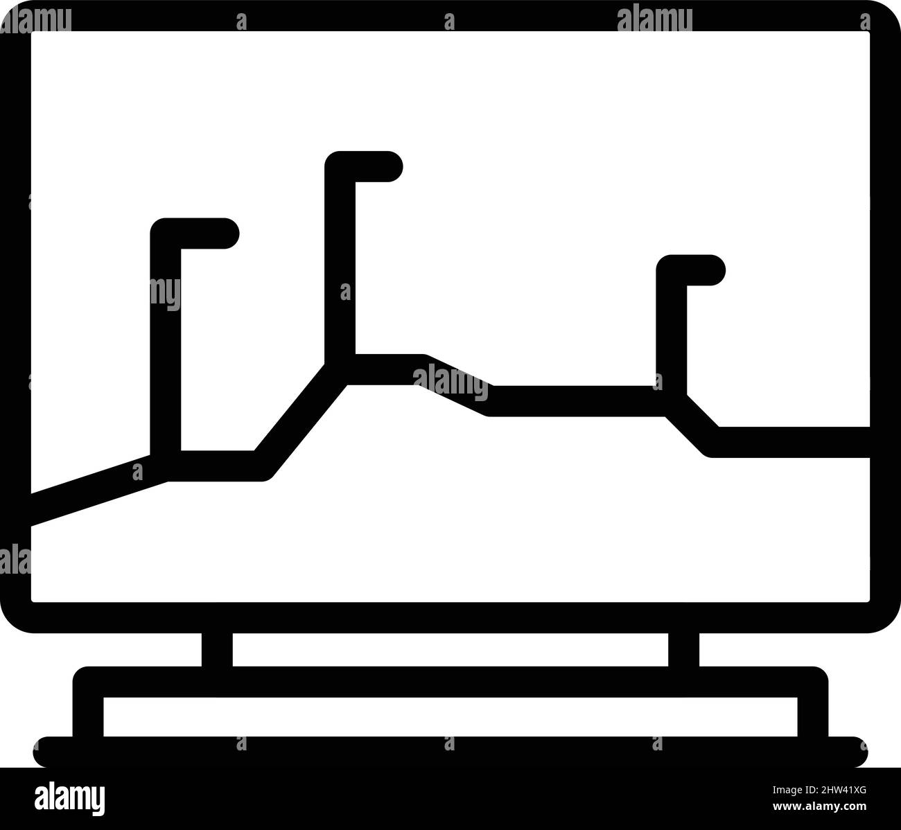 Check trajectory icon outline vector. Path exam. Bullet certificate ...