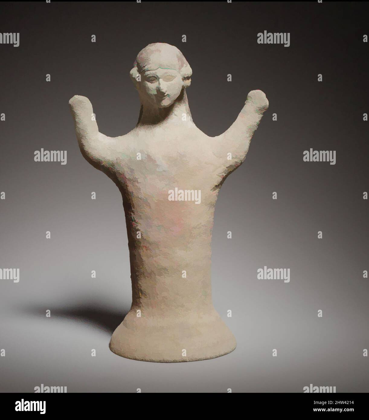 Art inspired by Terracotta statuette of a woman with raised arms, Cypro ...