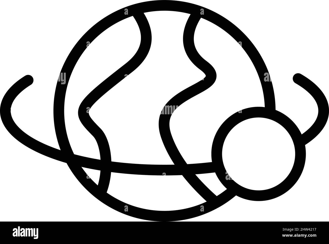 Space trajectory icon outline vector. Travel distance. Graph motion ...