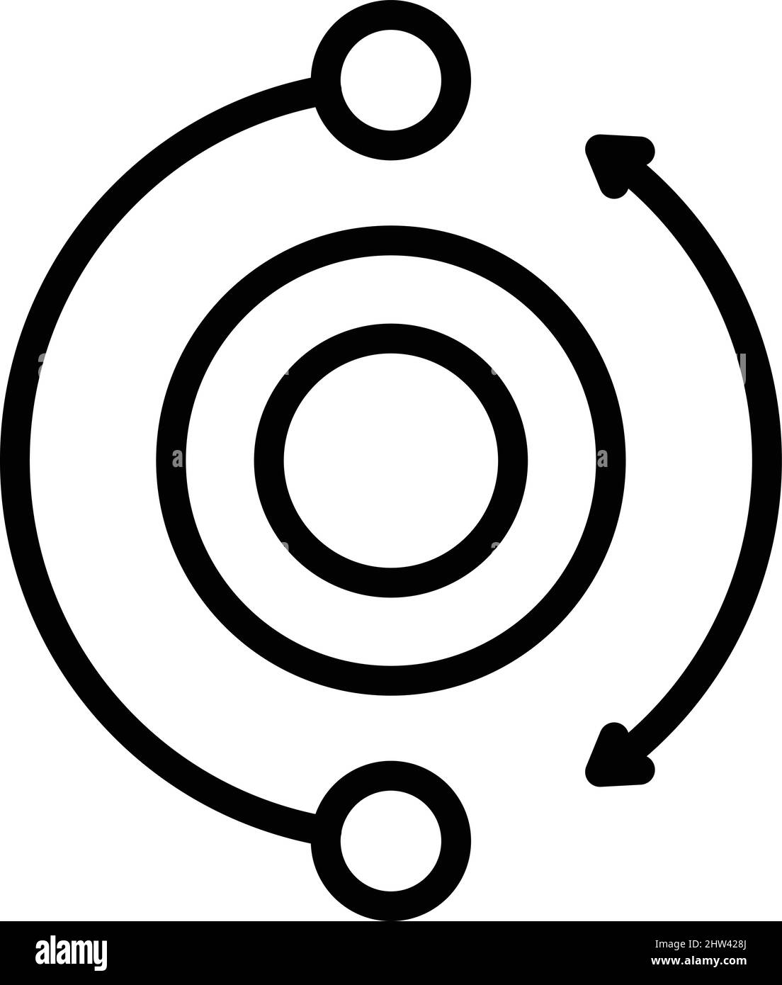 Space move icon outline vector. Trajectory path. Distance motion Stock ...