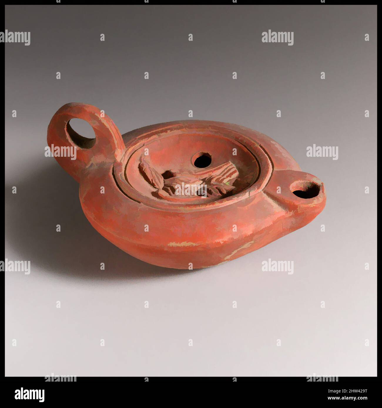 Art inspired by Terracotta lamp: on discus, eagle, Imperial, late 1st ...