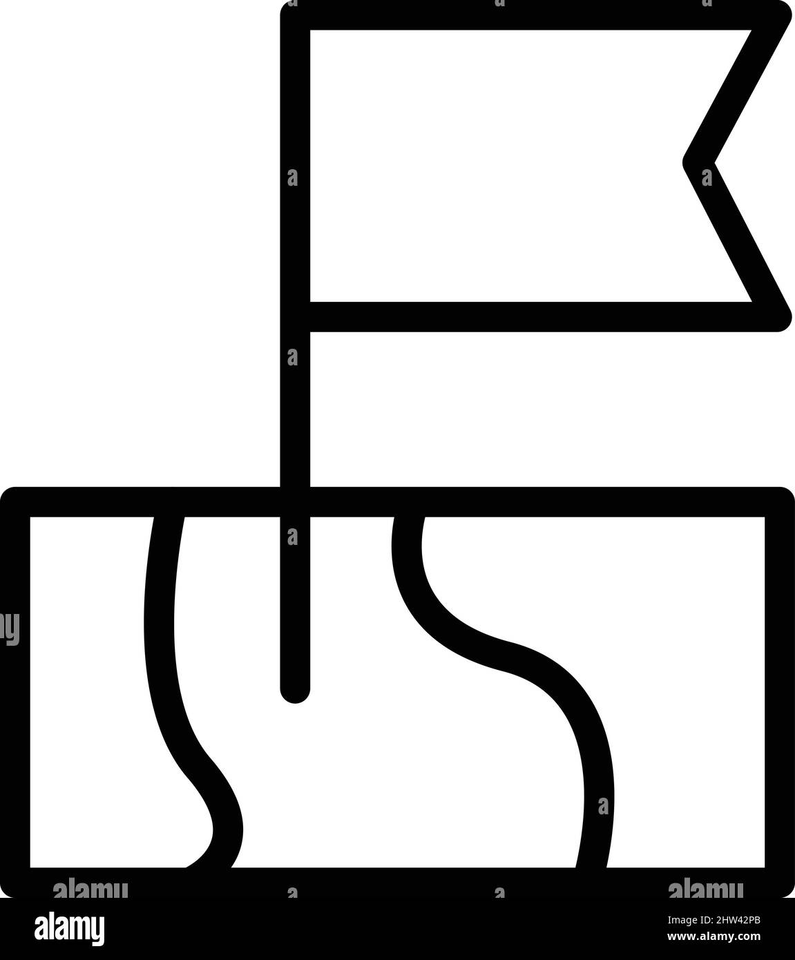 Map location icon outline vector. Gps route. Home earth Stock Vector ...