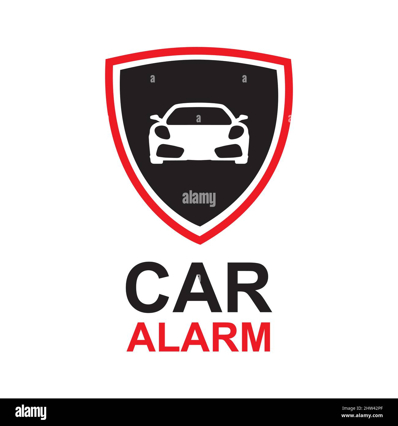 vector logo of the car alarm installation service Stock Vector Image ...