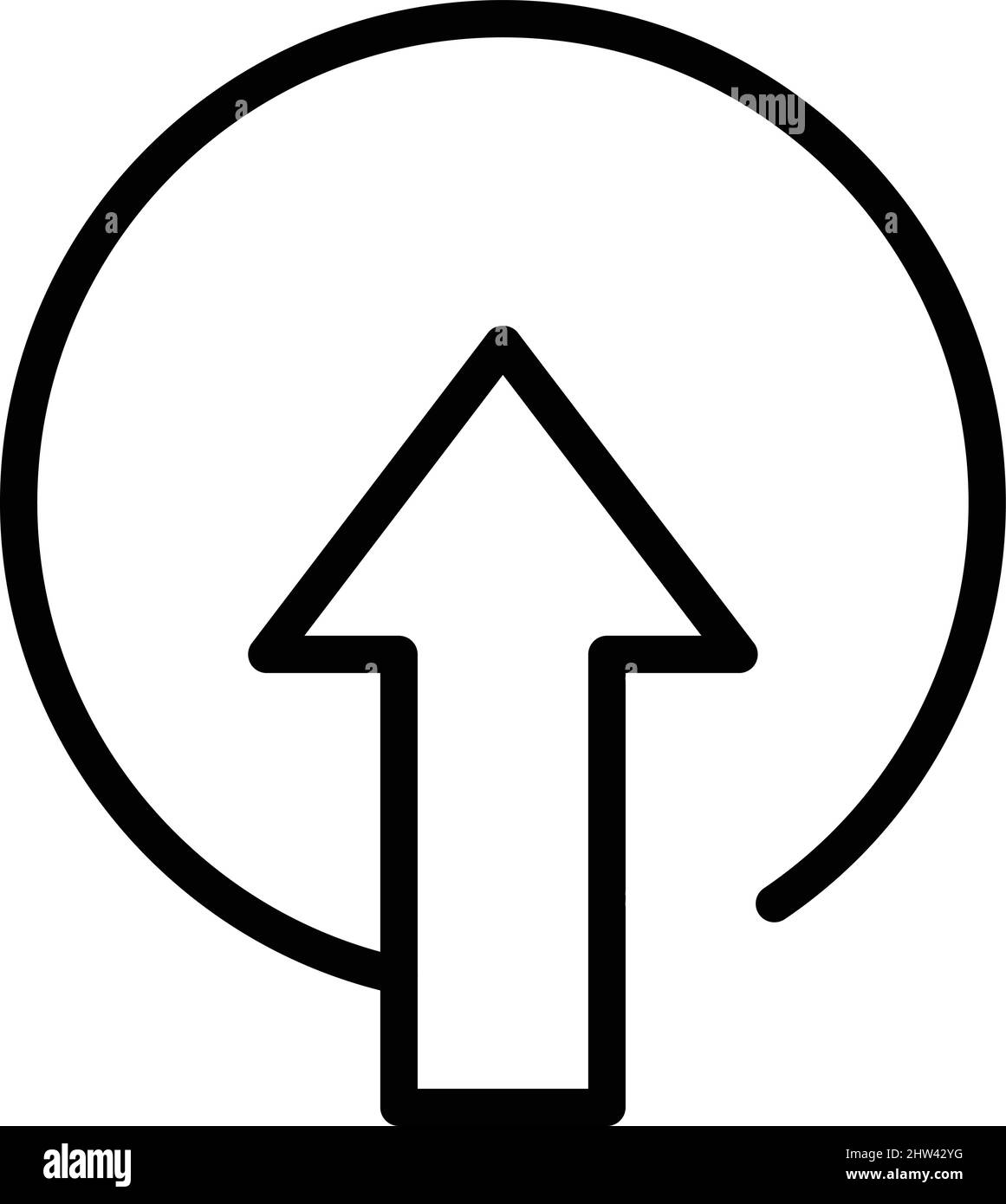 Arrow location icon outline vector. Gps map. Destination direction ...