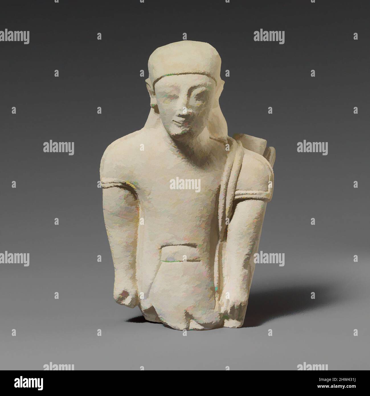 Art inspired by Limestone statuette of a “hunter” in Egyptianizing ...