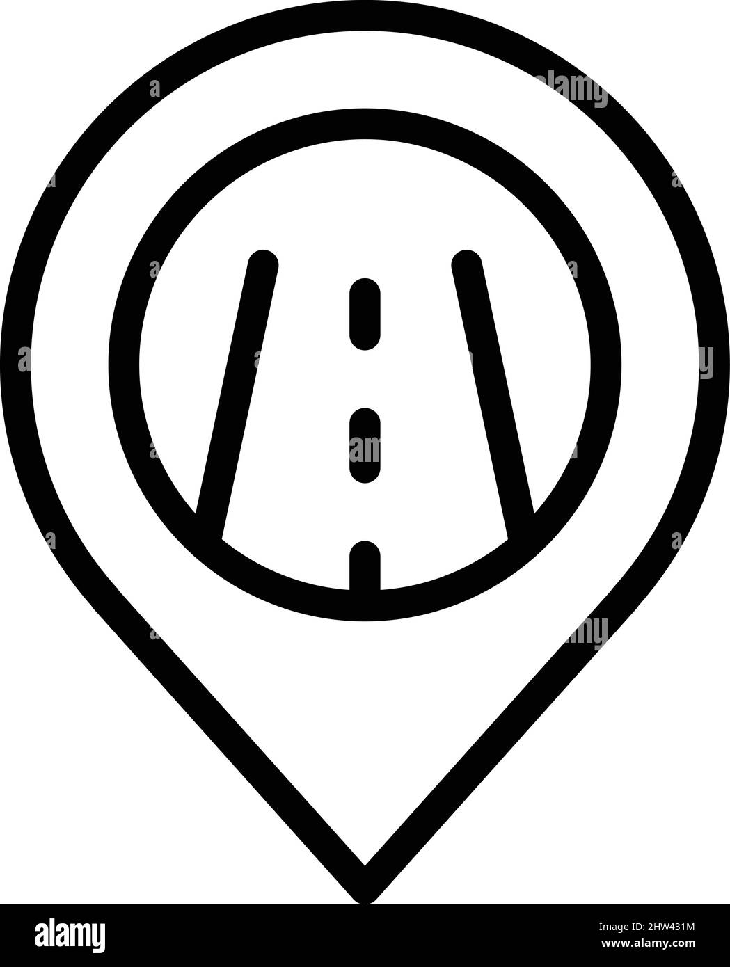 Location point icon outline vector. Gps map. Earth pointer Stock Vector ...