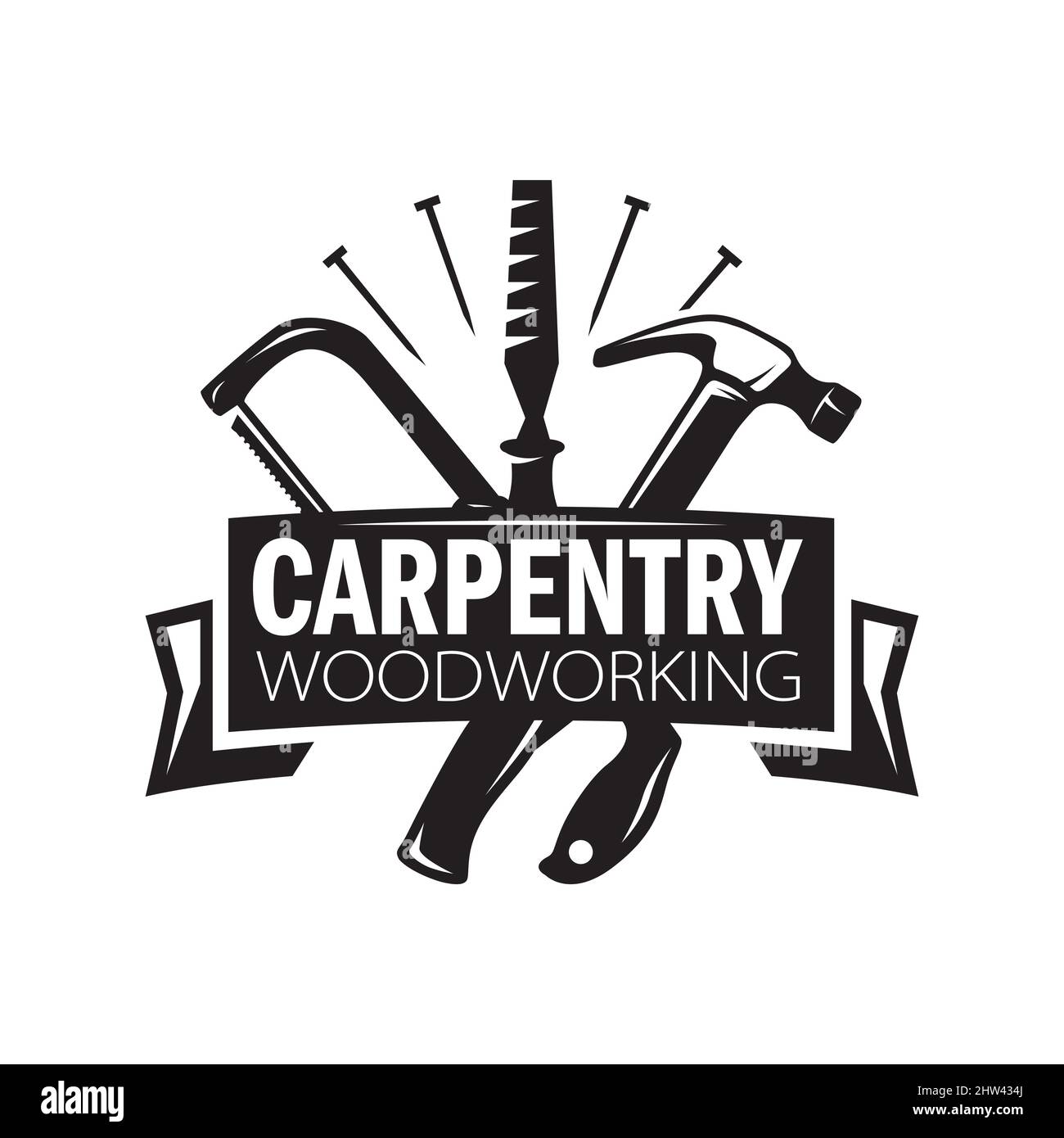 Vector logo of carpentry workshop and woodwork Stock Vector Image & Art ...