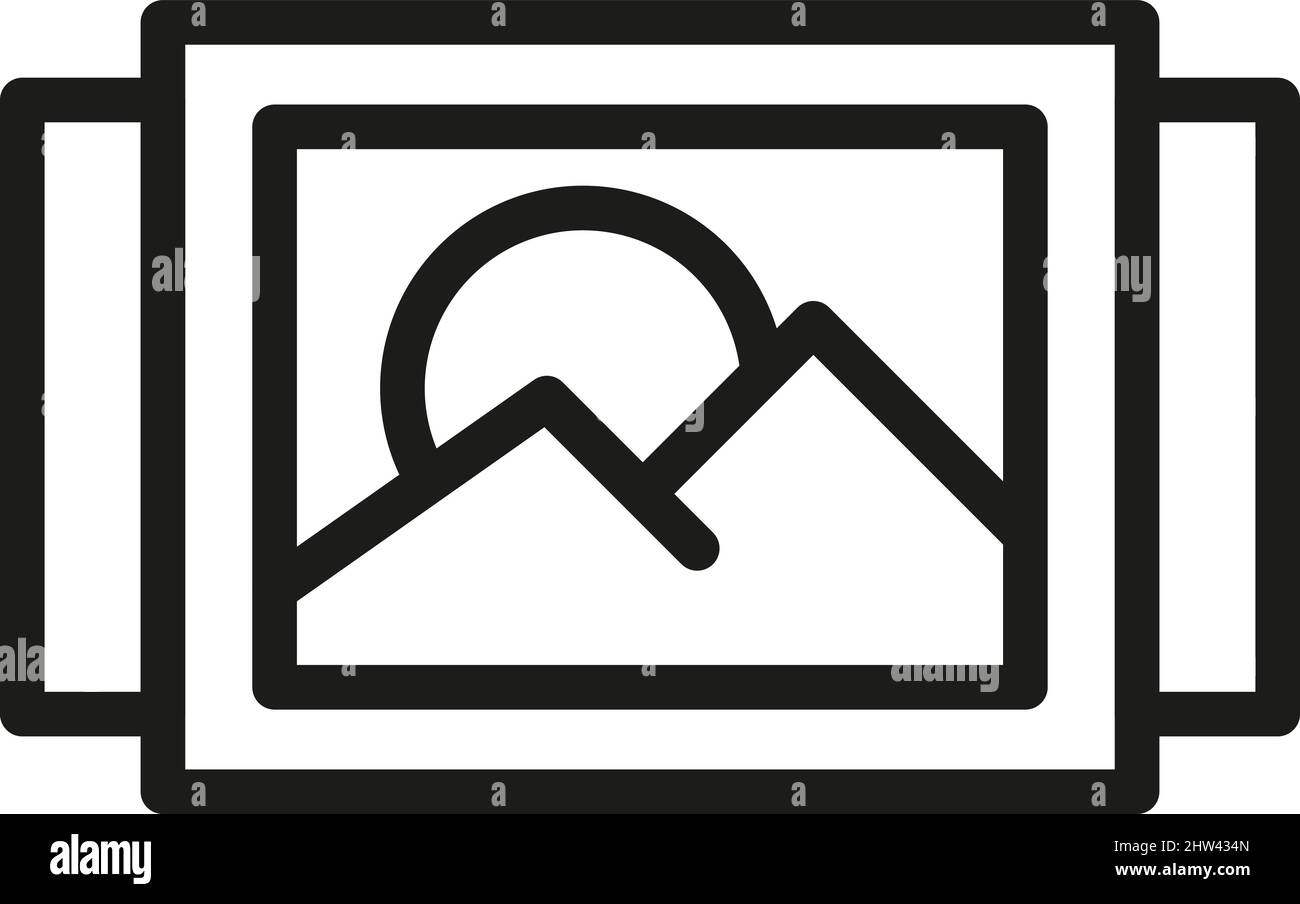 Digital image icon outline vector. Edit tool. Data scale Stock Vector ...