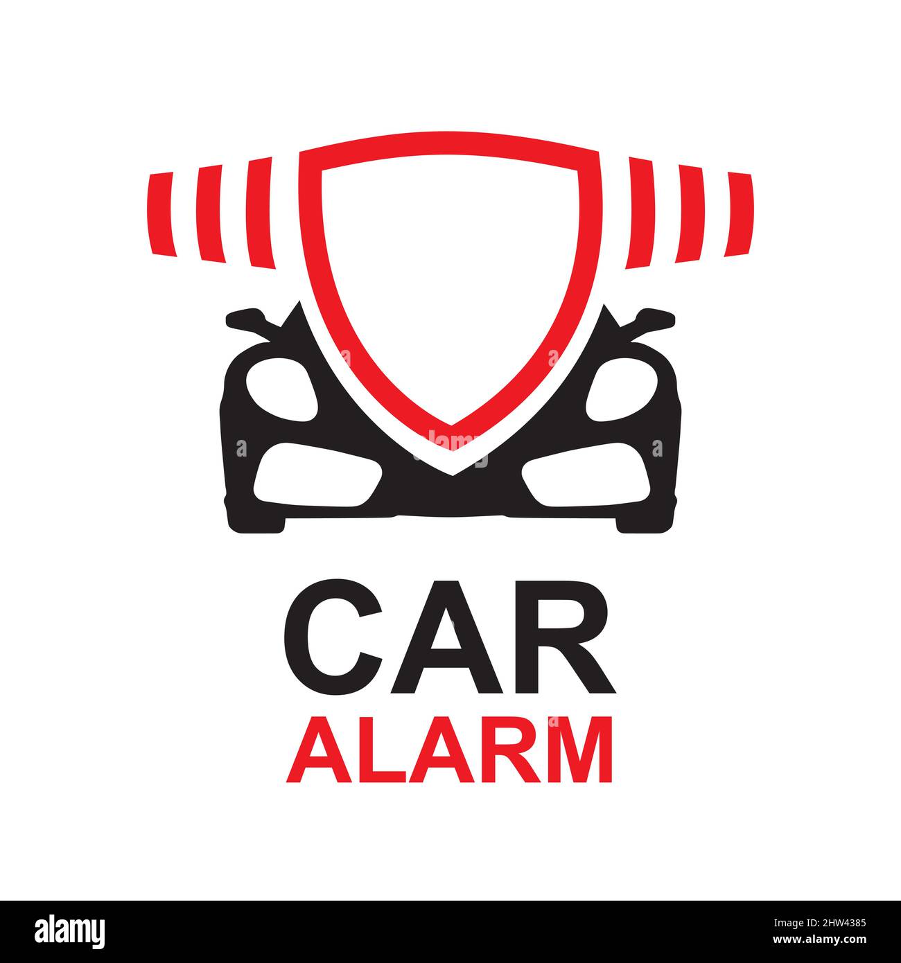 vector logo of the car alarm installation service Stock Vector Image ...