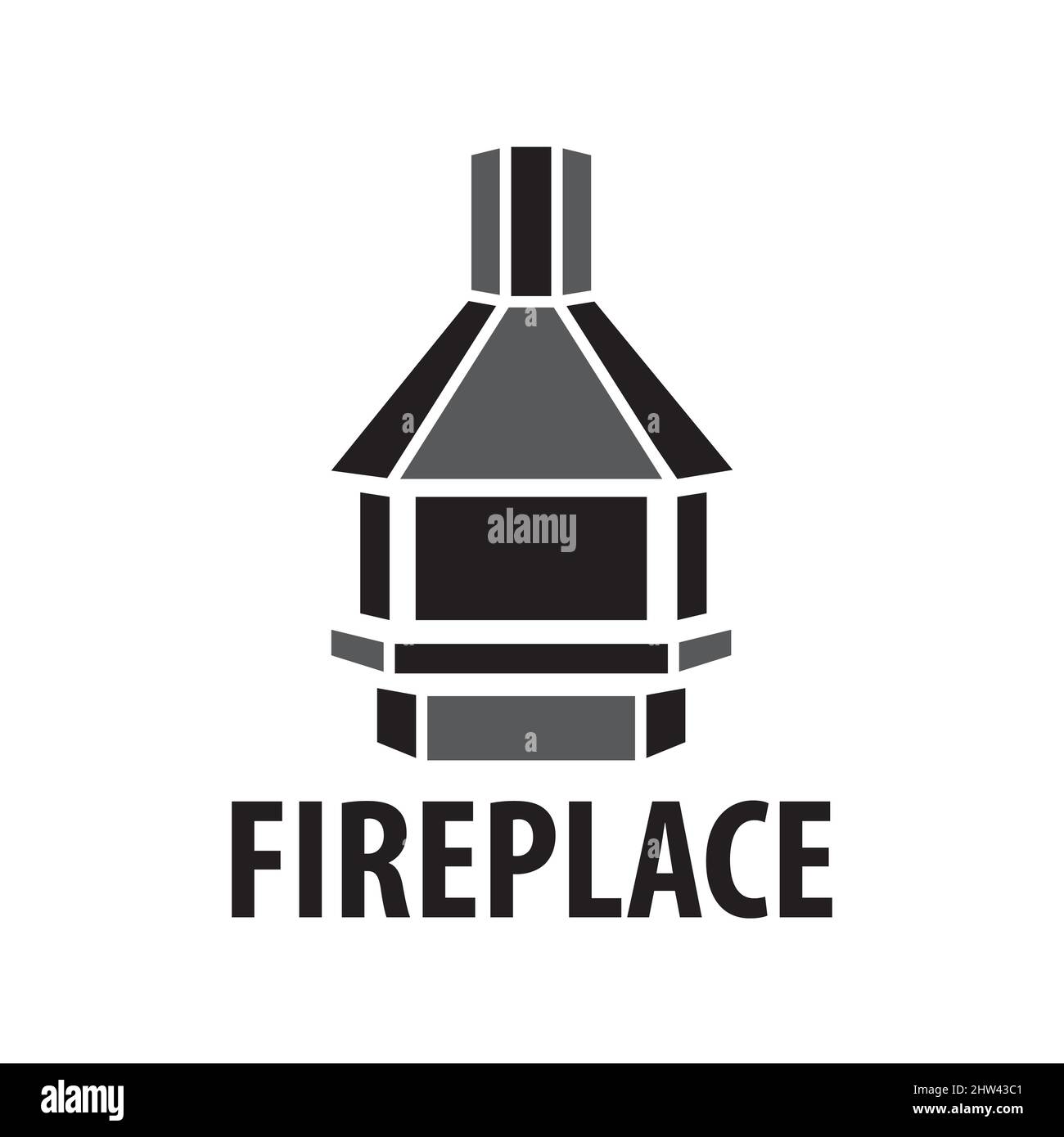 Vector fireplace logo for pizzeria, bakery, home Stock Vector Image ...