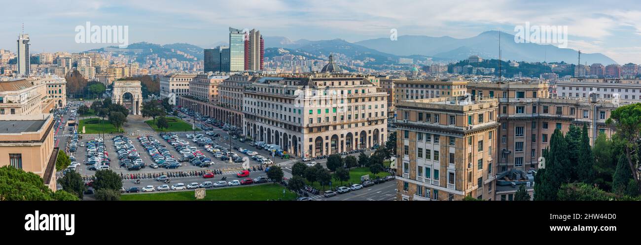 Victory Square in Genoa, dedicated to the italian victory of the first ...