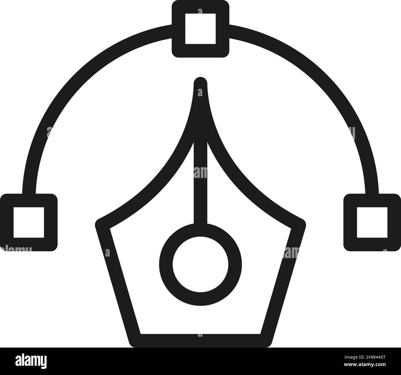 Digital scale icon outline vector. Edit tool. Data document Stock ...