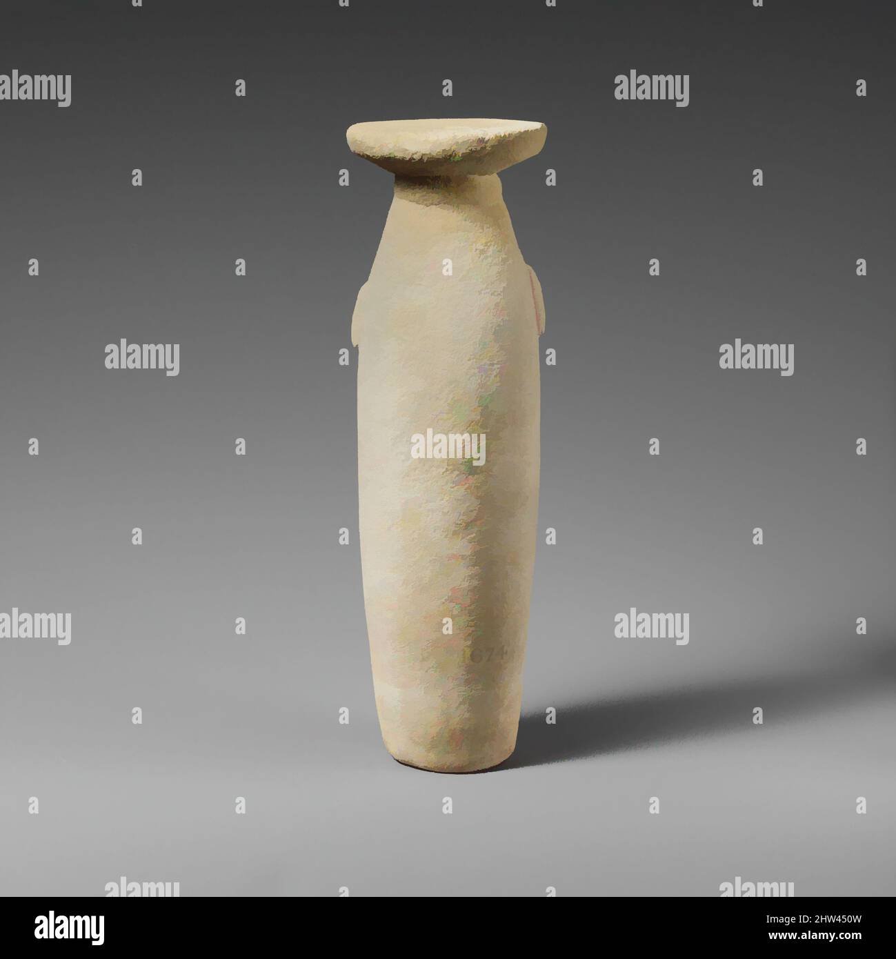 Art inspired by Limestone alabastron (perfume vase), Classical, 6th–5th ...