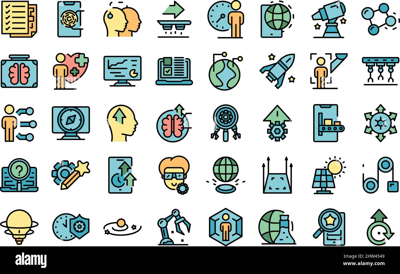 Innovation culture line icons Cut Out Stock Images & Pictures - Alamy