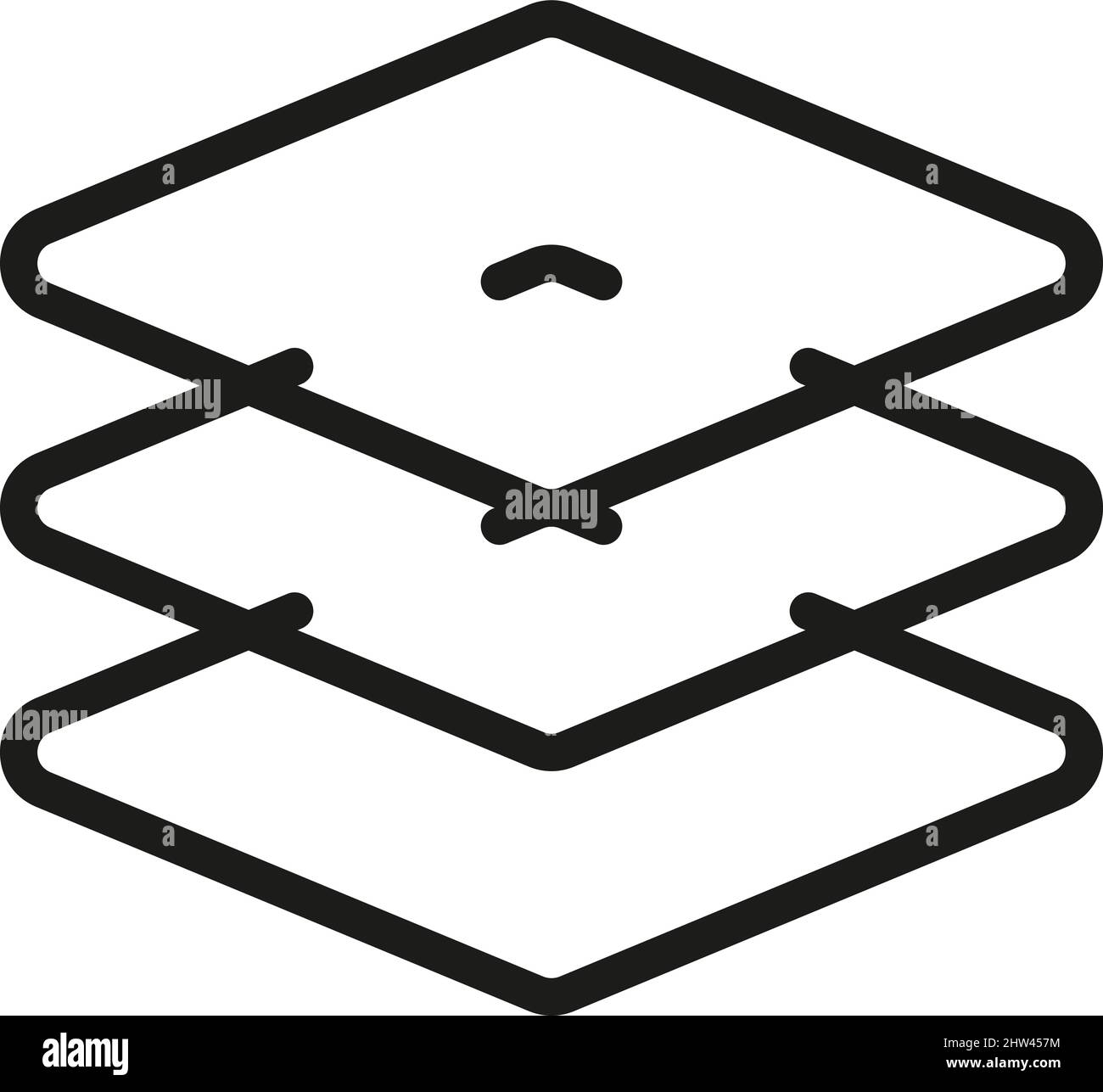 Layer edit icon outline vector. Tool data. Rotate scale Stock Vector ...