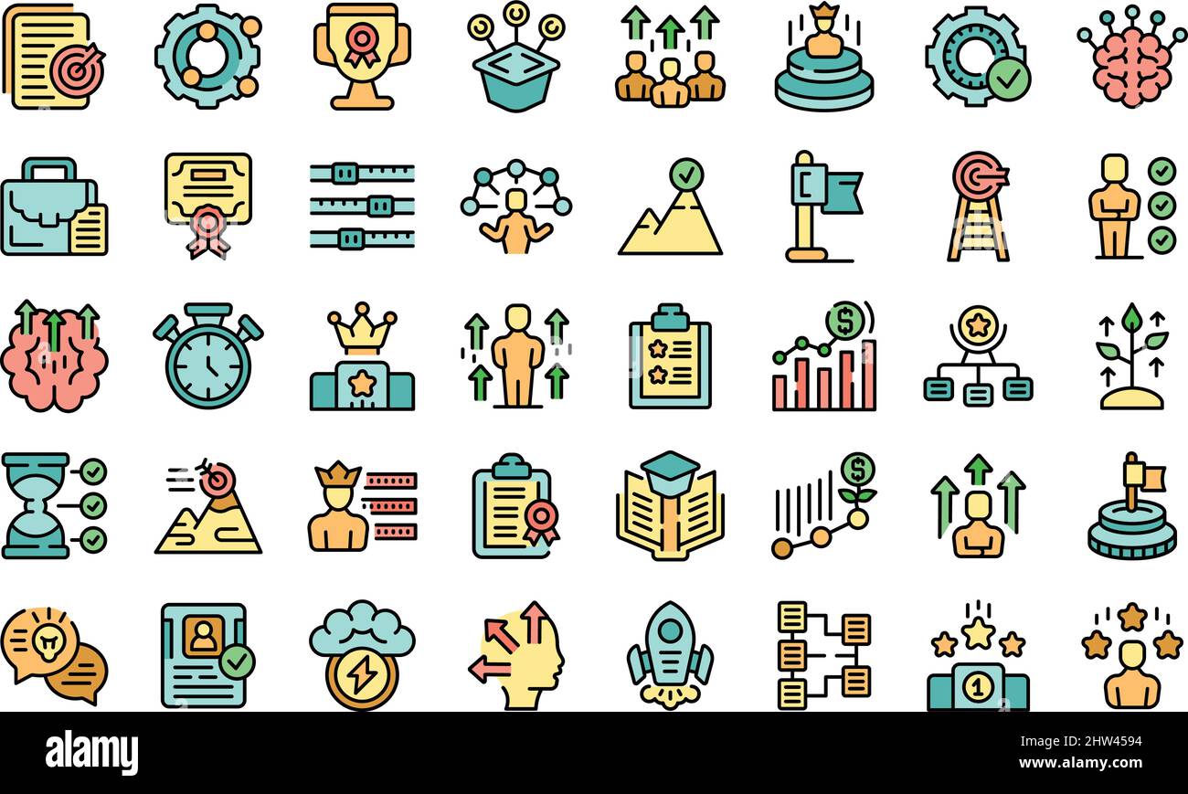 Skill level icon outline vector. Expert success. Start game Stock ...