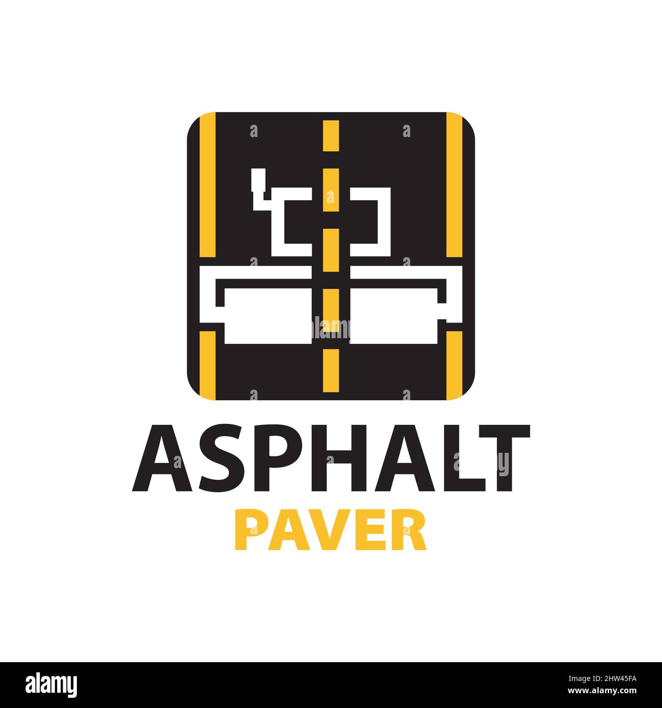 Vector logo of asphalt paver, road works Stock Vector Image & Art - Alamy