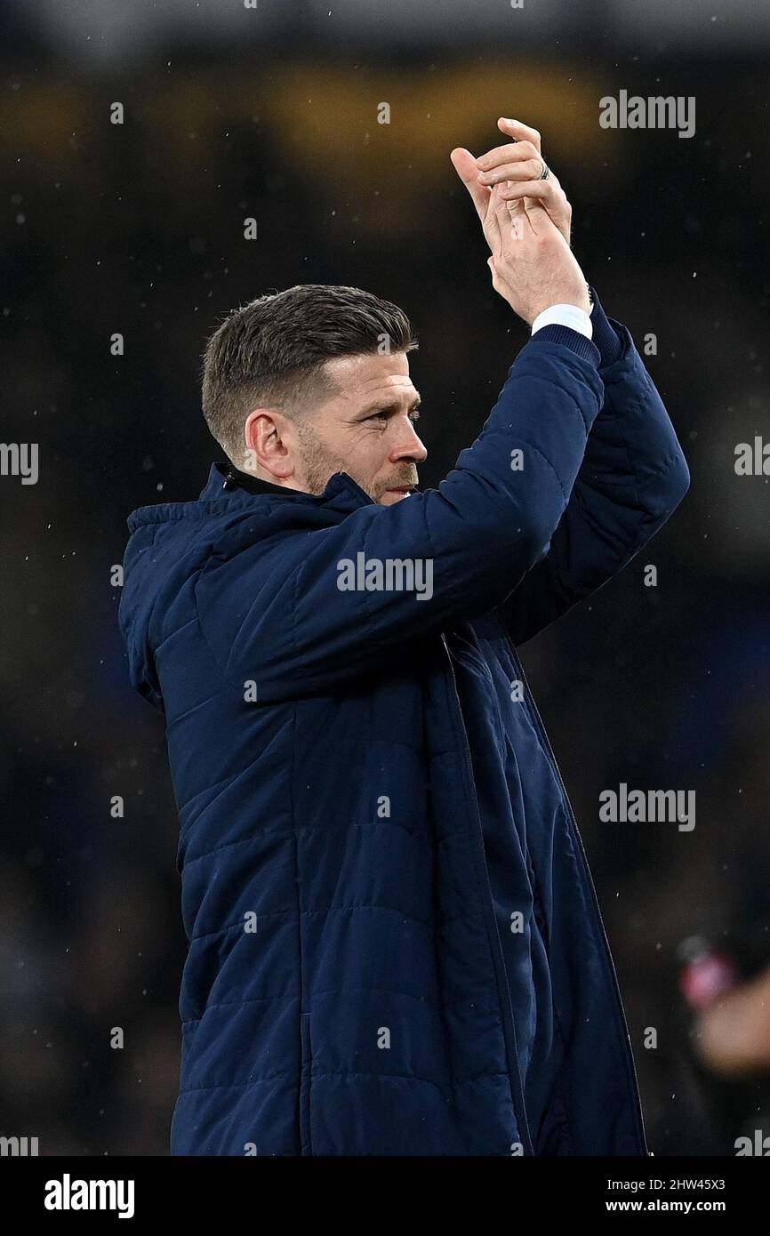 Luke Garrard manager of Boreham Wood applauds the fans at the final ...